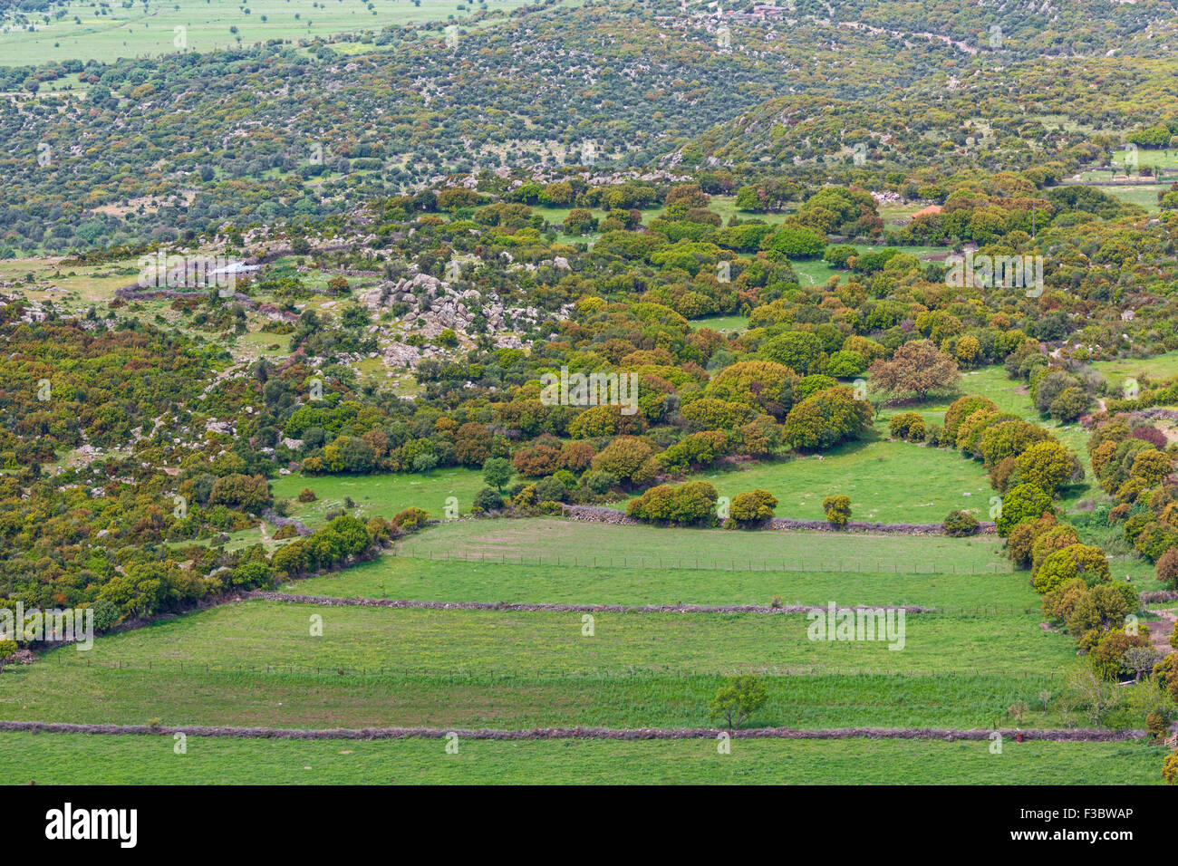 Mountain valley landscape aerial view natural background Stock Photo ...