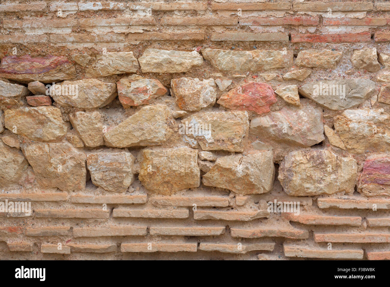 Natural old stone wall texture ancient masonry brick pattern Stock ...