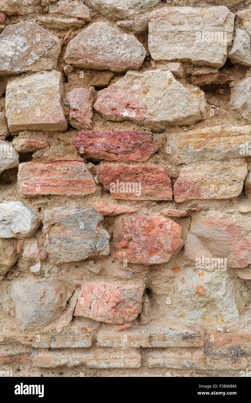 Natural old stone wall texture ancient building Stock Photo - Alamy