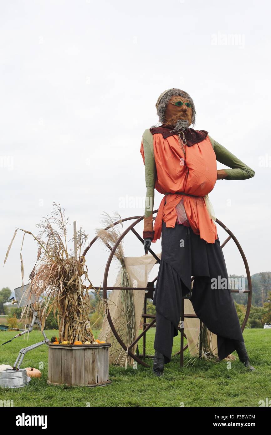 A giant scarecrow at the Minnesota Landscape Arboretum Stock Photo - Alamy