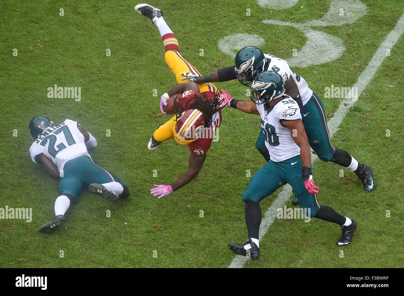 Landover, Maryland, USA. 4th October, 2015. Philadelphia Eagles outside ...