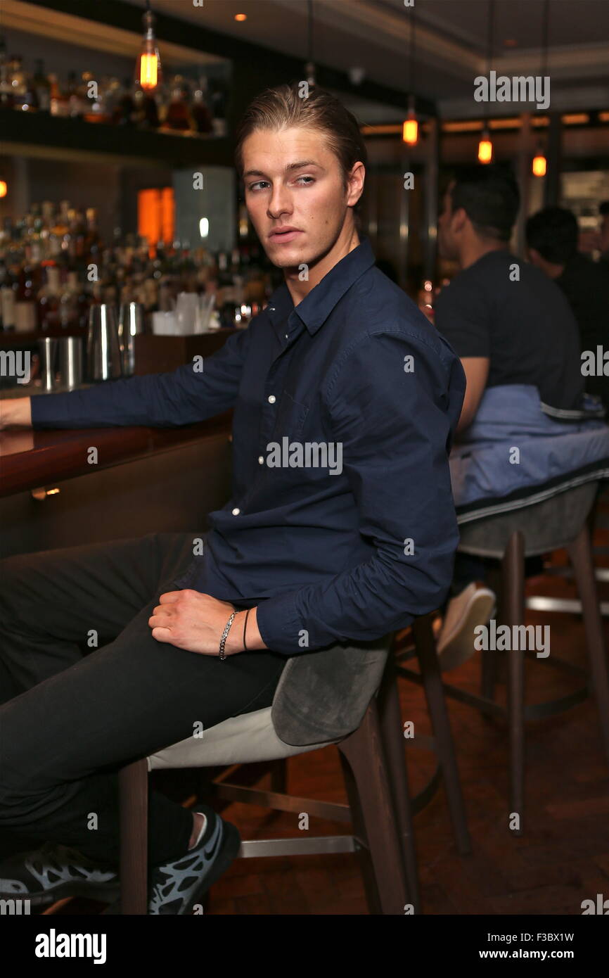 Actor and Model Luke Stevens Dines at Salmontini Le Resto Featuring ...