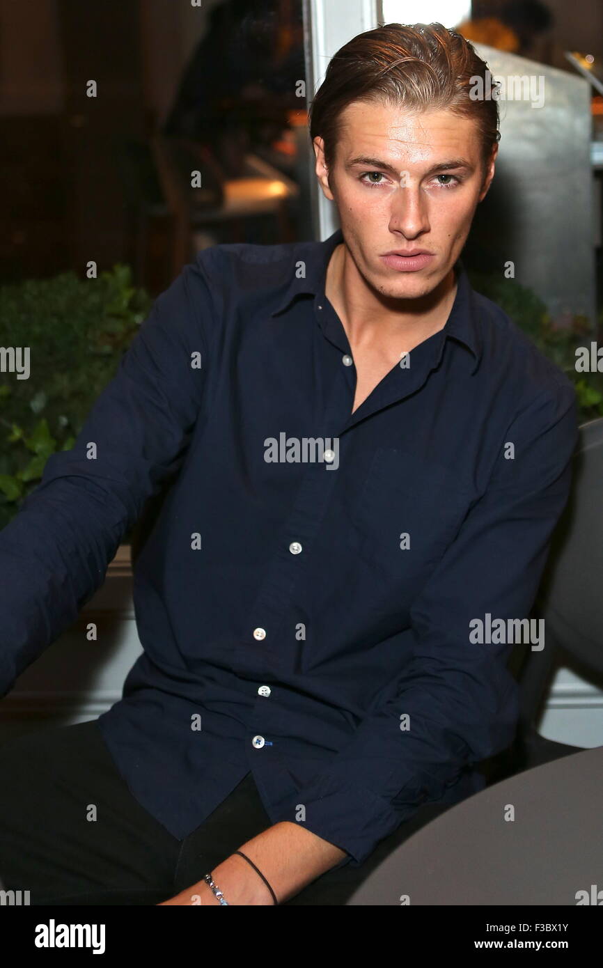 Actor and Model Luke Stevens Dines at Salmontini Le Resto Featuring ...