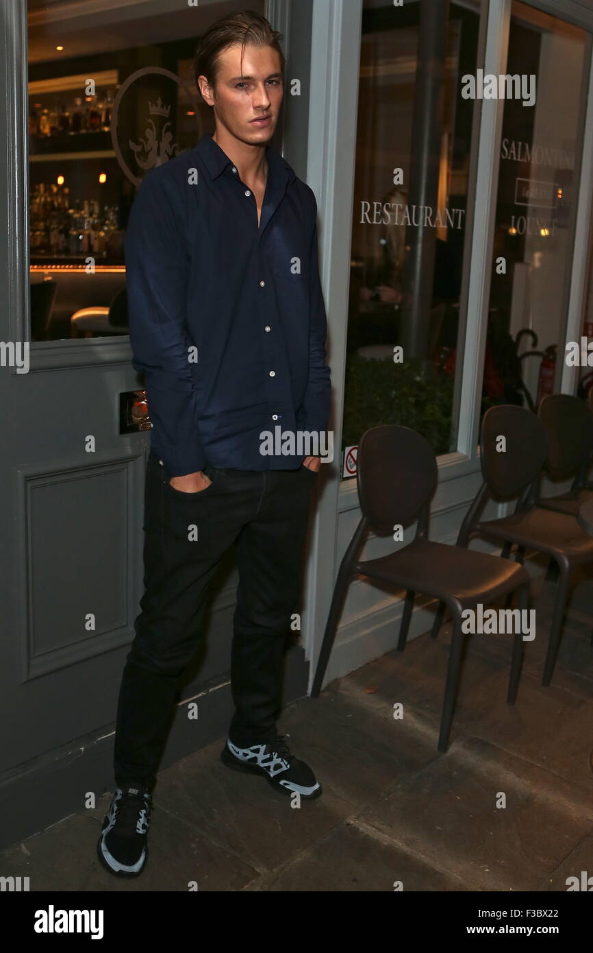 Actor and Model Luke Stevens Dines at Salmontini Le Resto Featuring ...