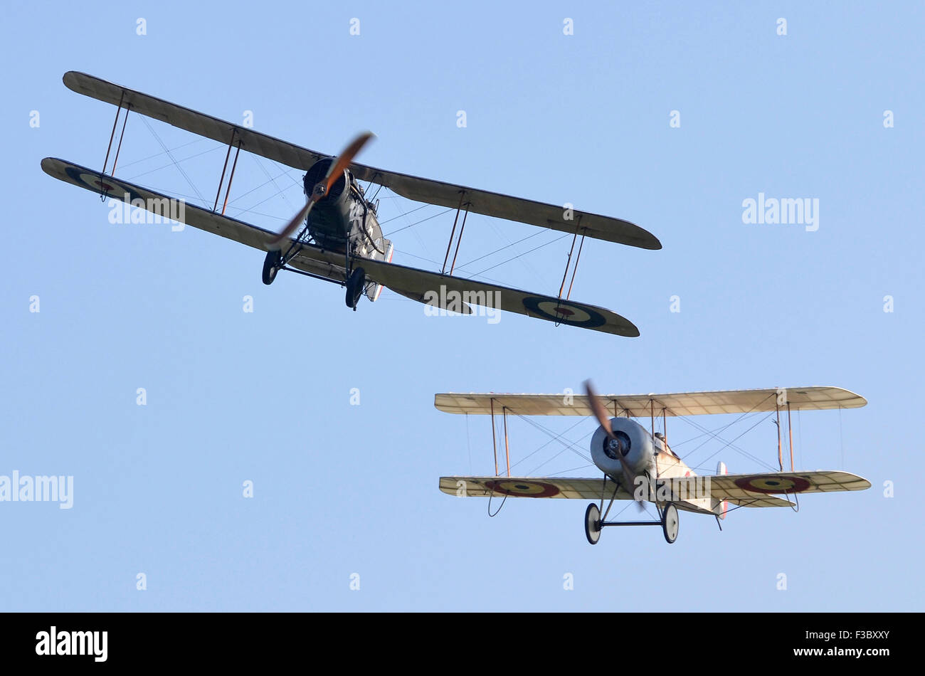 WW1 planes: Bristol F2B Fighter and Bristol Scout C biplanes displaying ...
