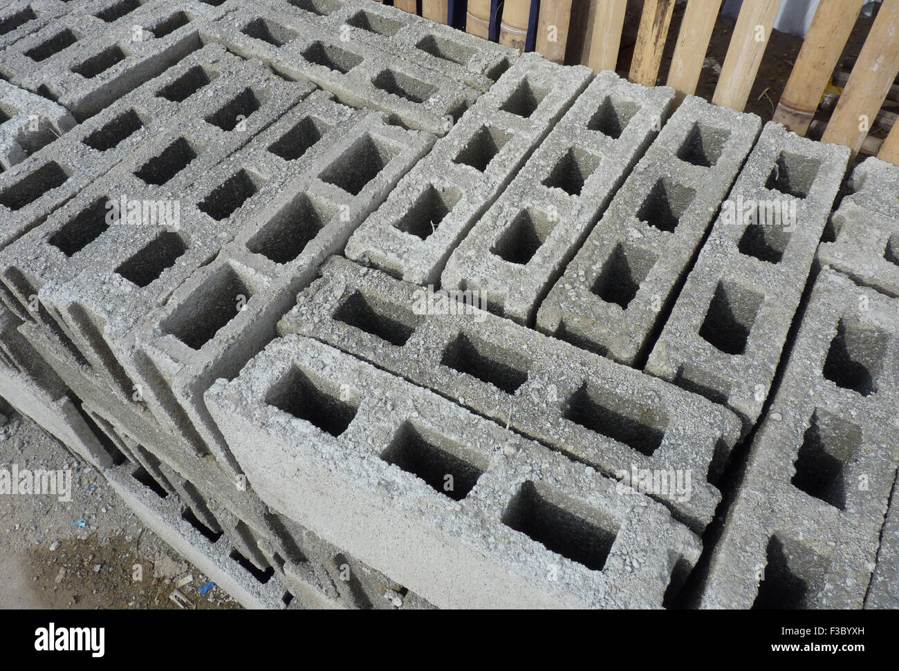 Production of concrete blocks. The blocks put together Stock Photo - Alamy