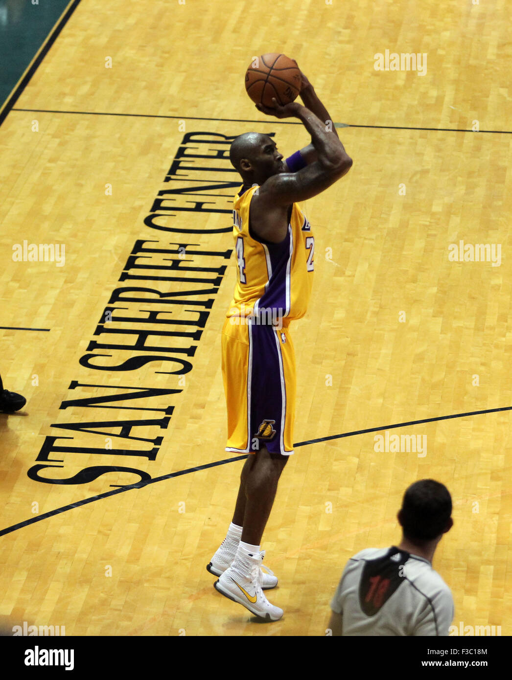 October 4, 2015 - Los Angeles Lakers guard Kobe Bryant #24 takes shot ...