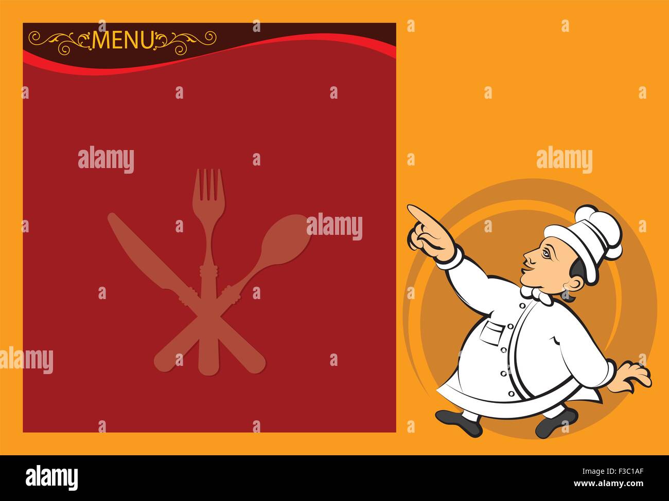 Chef Menu Card Design Template Vector Art Stock Vector Image & Art - Alamy