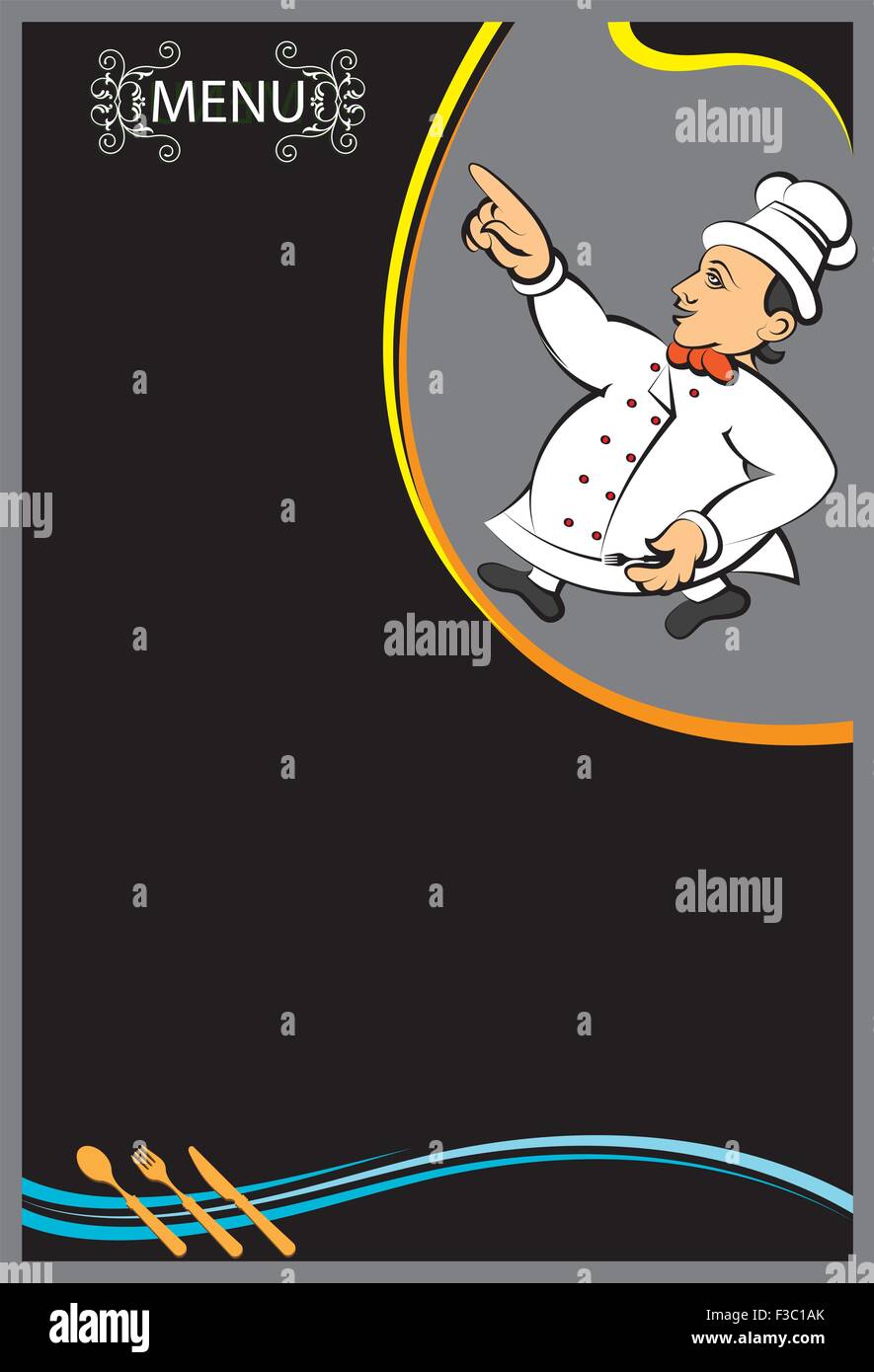 Chef Menu Card Design Template Vector Art Stock Vector Image & Art - Alamy