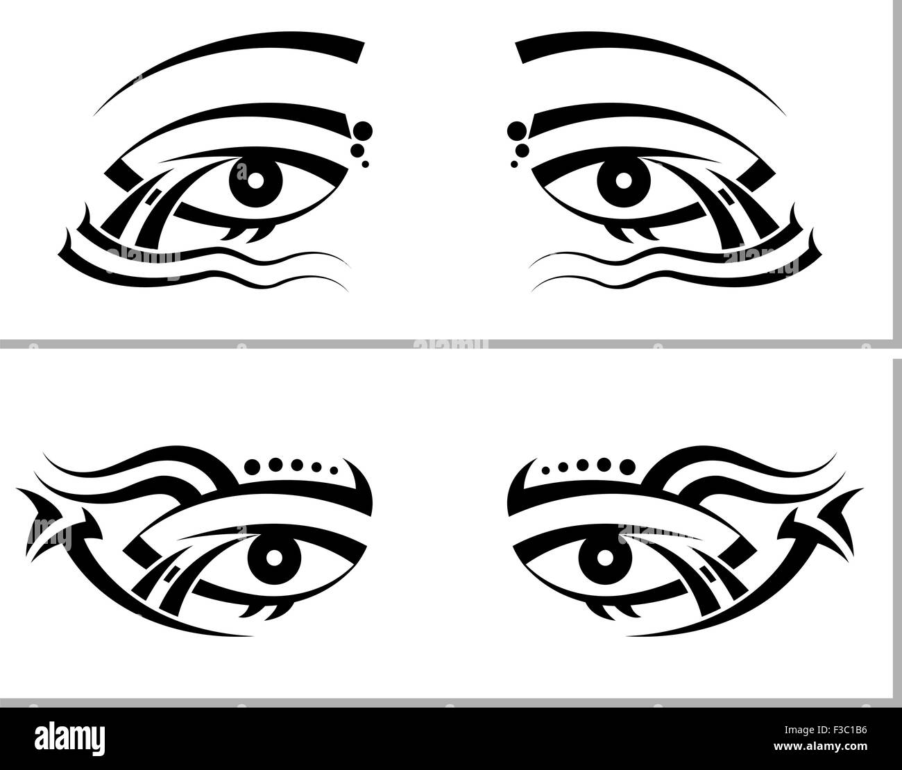 Tattoo eyebrows Stock Vector Images - Alamy
