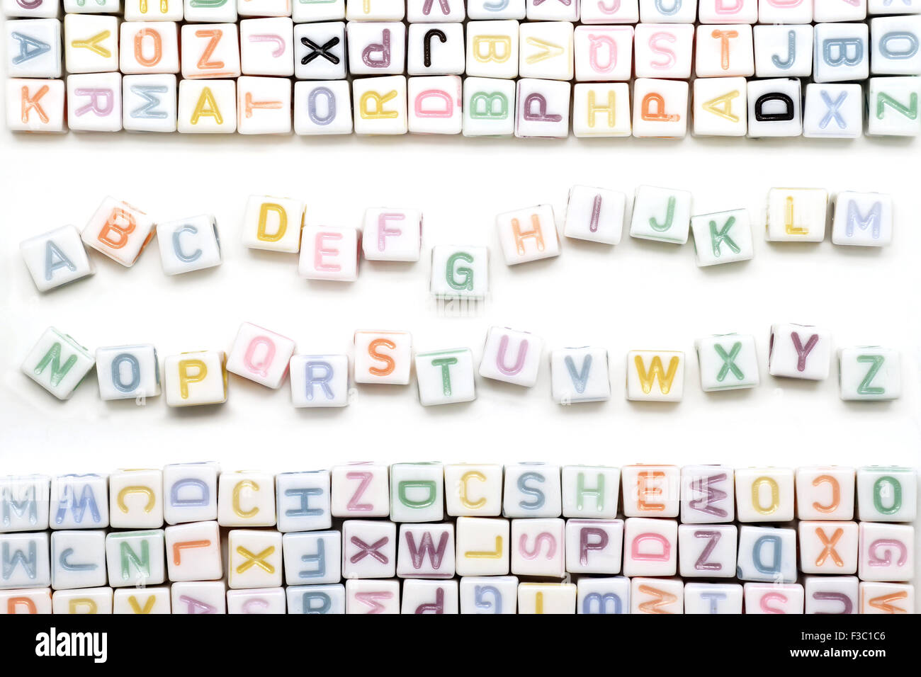 colorful abc english alphabet on white background Stock Photo - Alamy