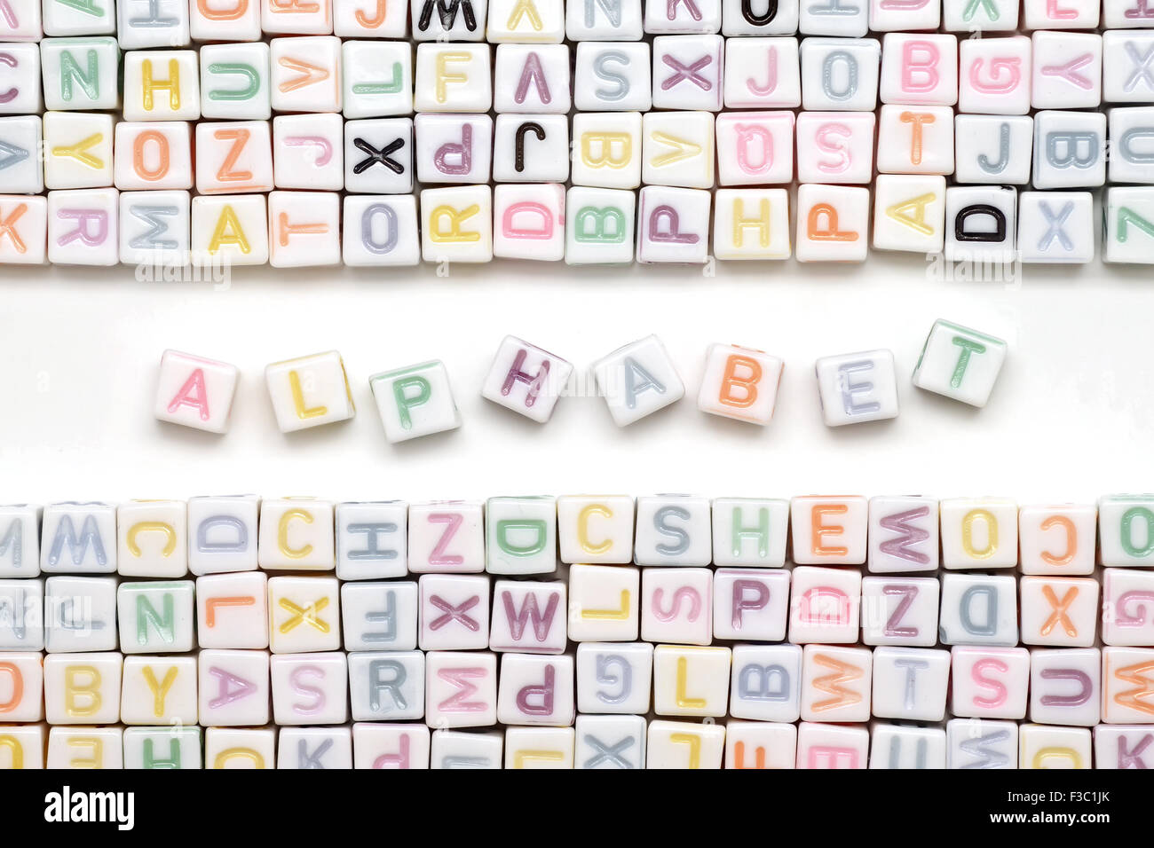 colorful word alphabet on white background Stock Photo - Alamy