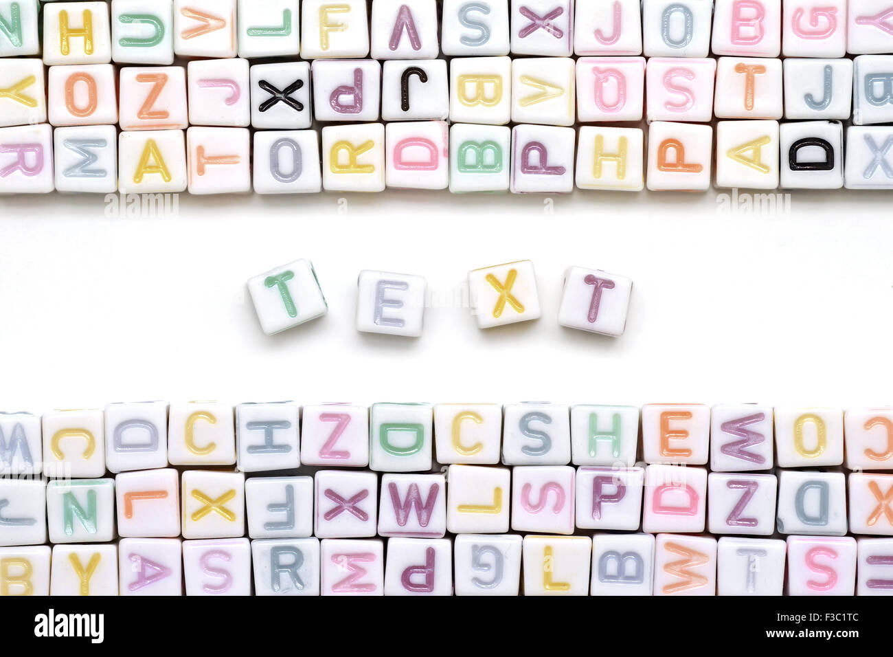 colorful word text on white background Stock Photo - Alamy