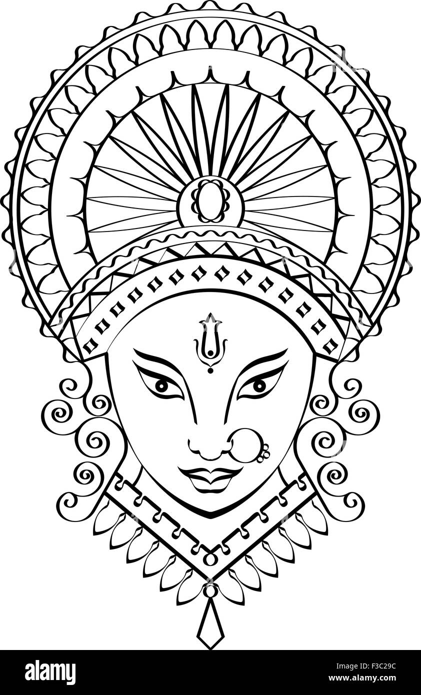 Maa durga Black and White Stock Photos & Images - Alamy