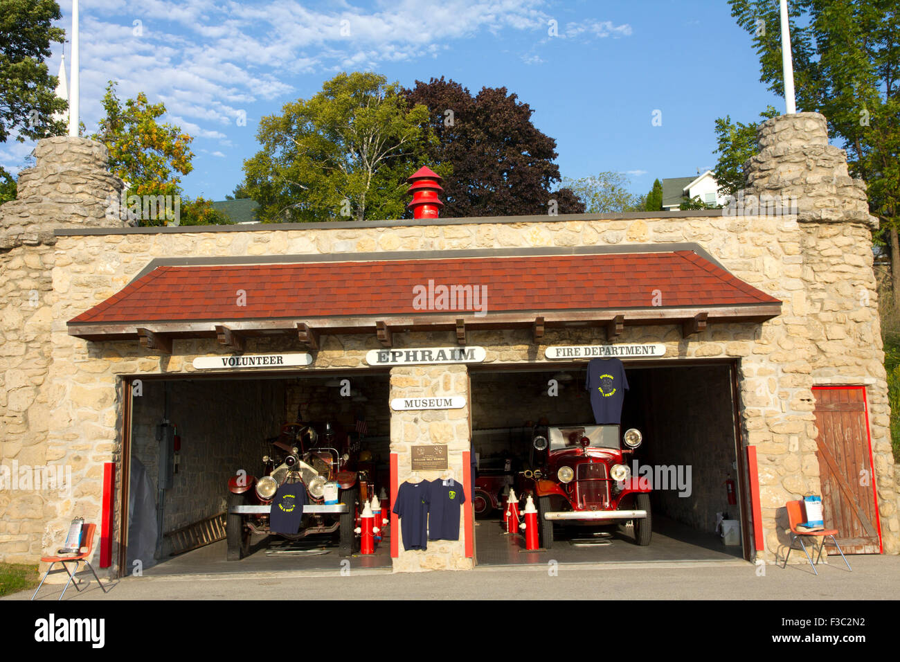 Firehouse museum in Ephraim, Door County, Wisconsin Stock Photo - Alamy