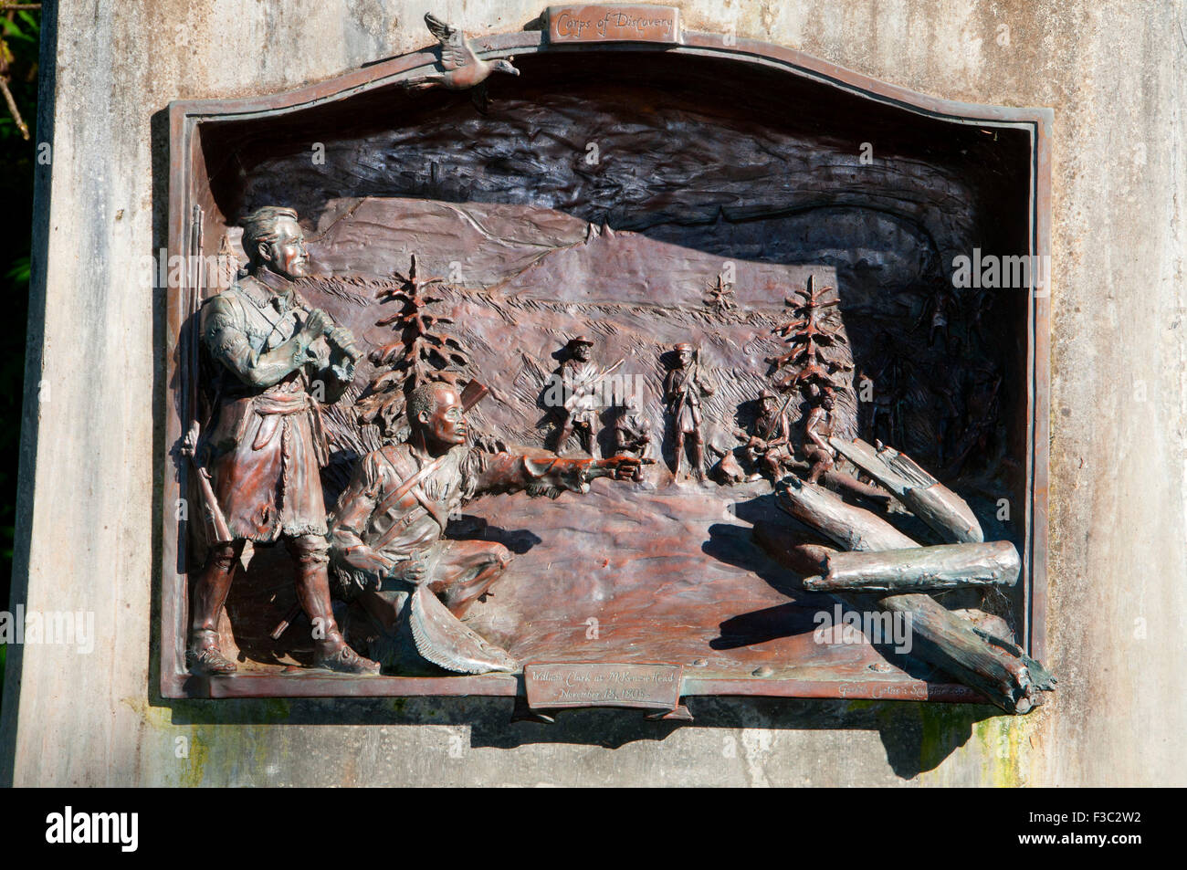 Clark Monument (of Lewis and Clark) at McKenzie Head, Cape ...