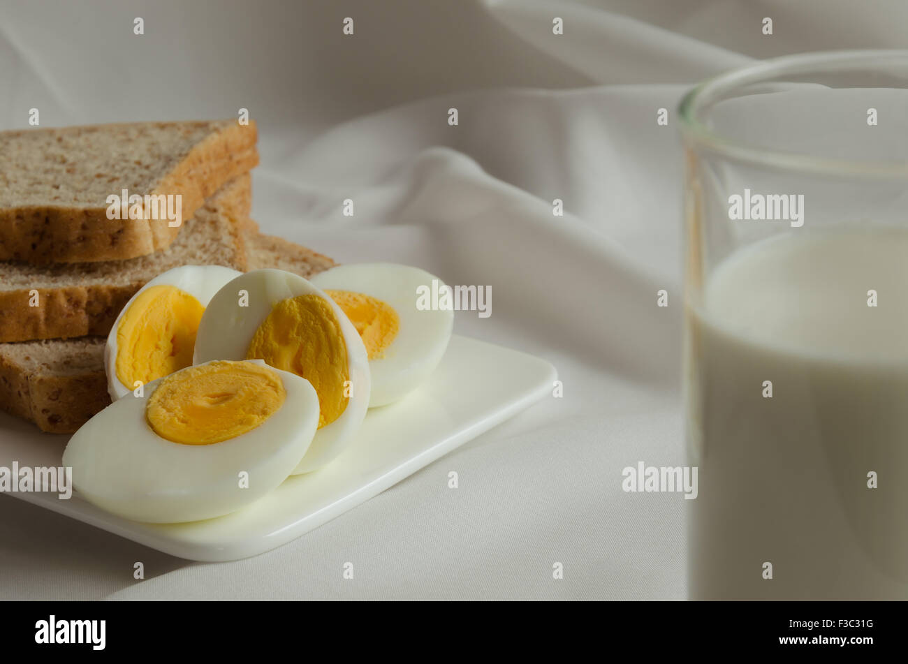 Breakfast milk bread egg hi-res stock photography and images - Alamy