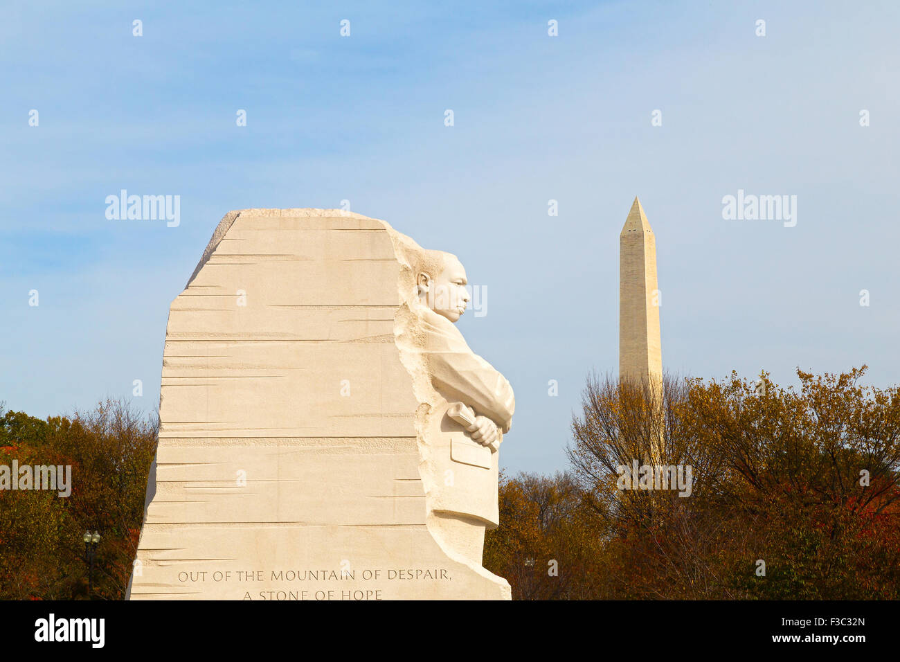 The Martin Luther King Jr Memorial and the National Monument on the ...