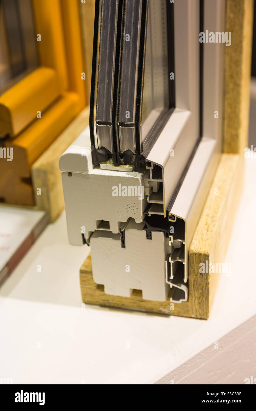 Section of a wood and glazing window Stock Photo - Alamy