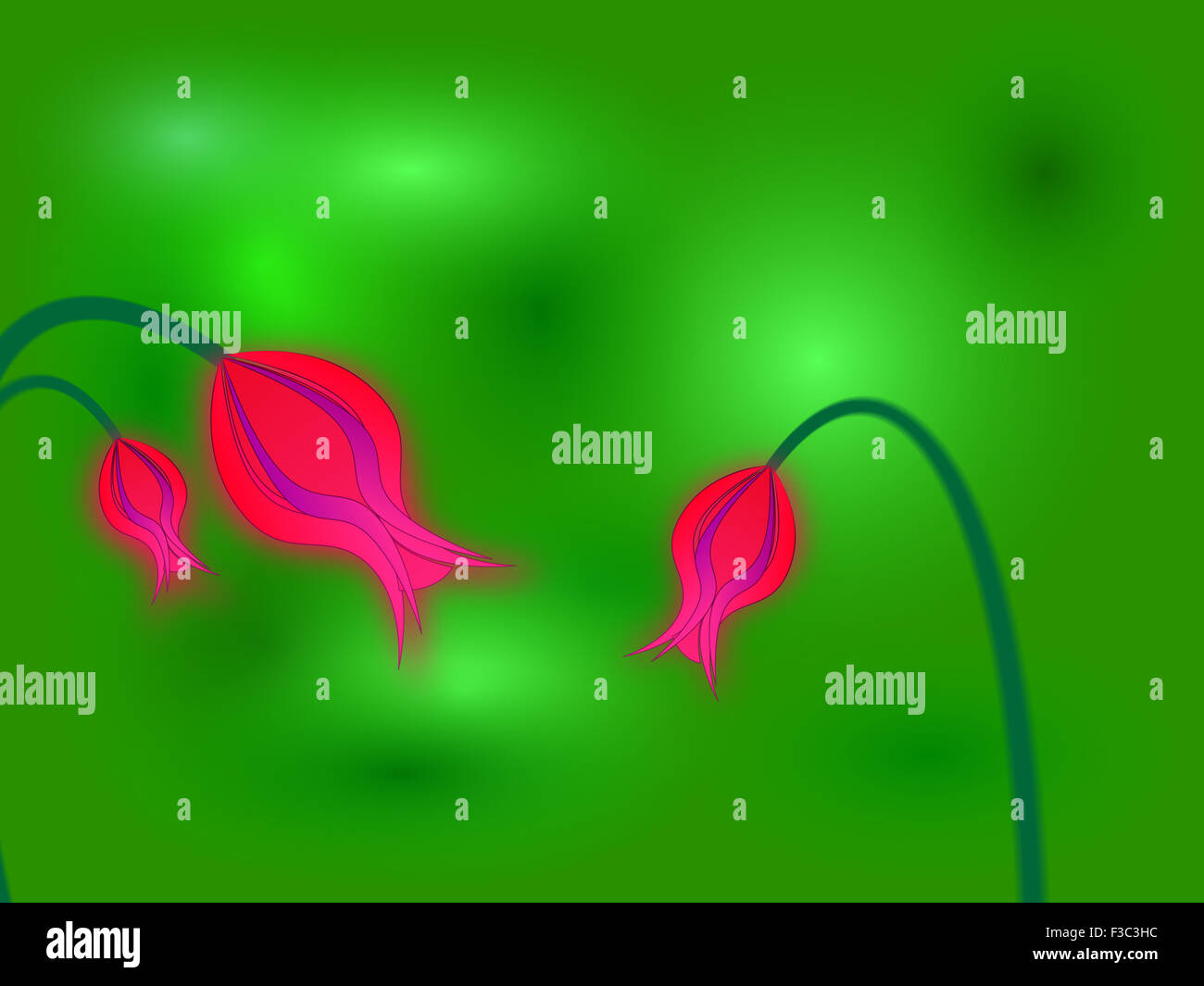 Illustration of close up view of pink flowers Stock Photo - Alamy