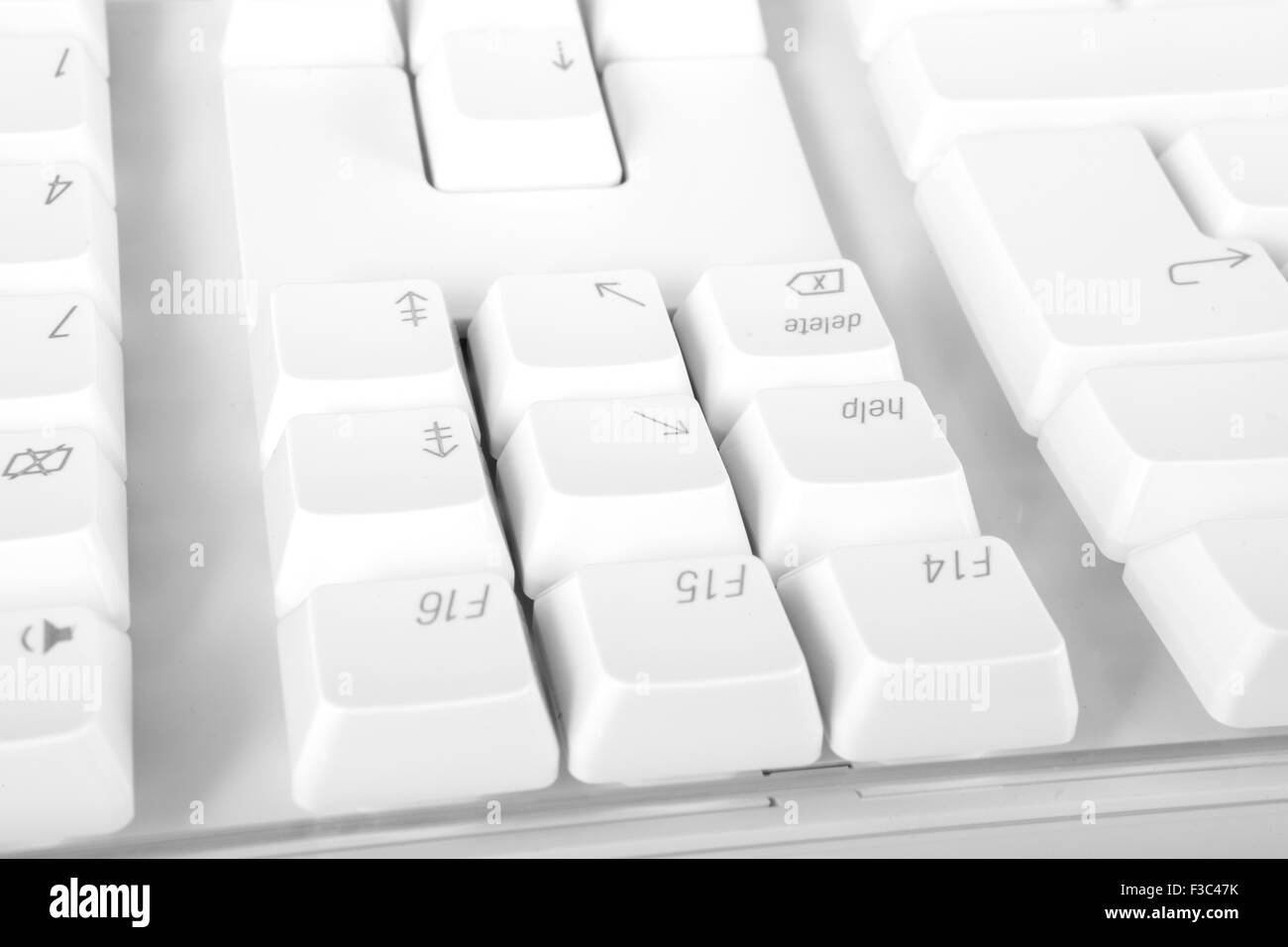 White computer keyboard on white background Stock Photo - Alamy