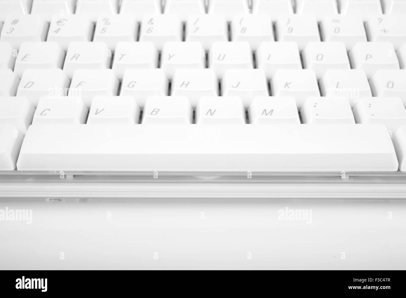 White computer keyboard on white background Stock Photo - Alamy