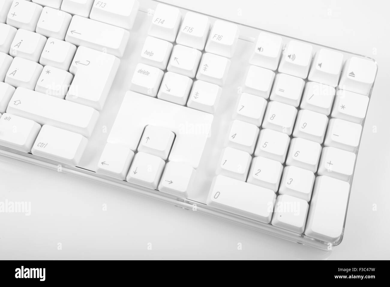 Desktop computer white background Black and White Stock Photos & Images ...