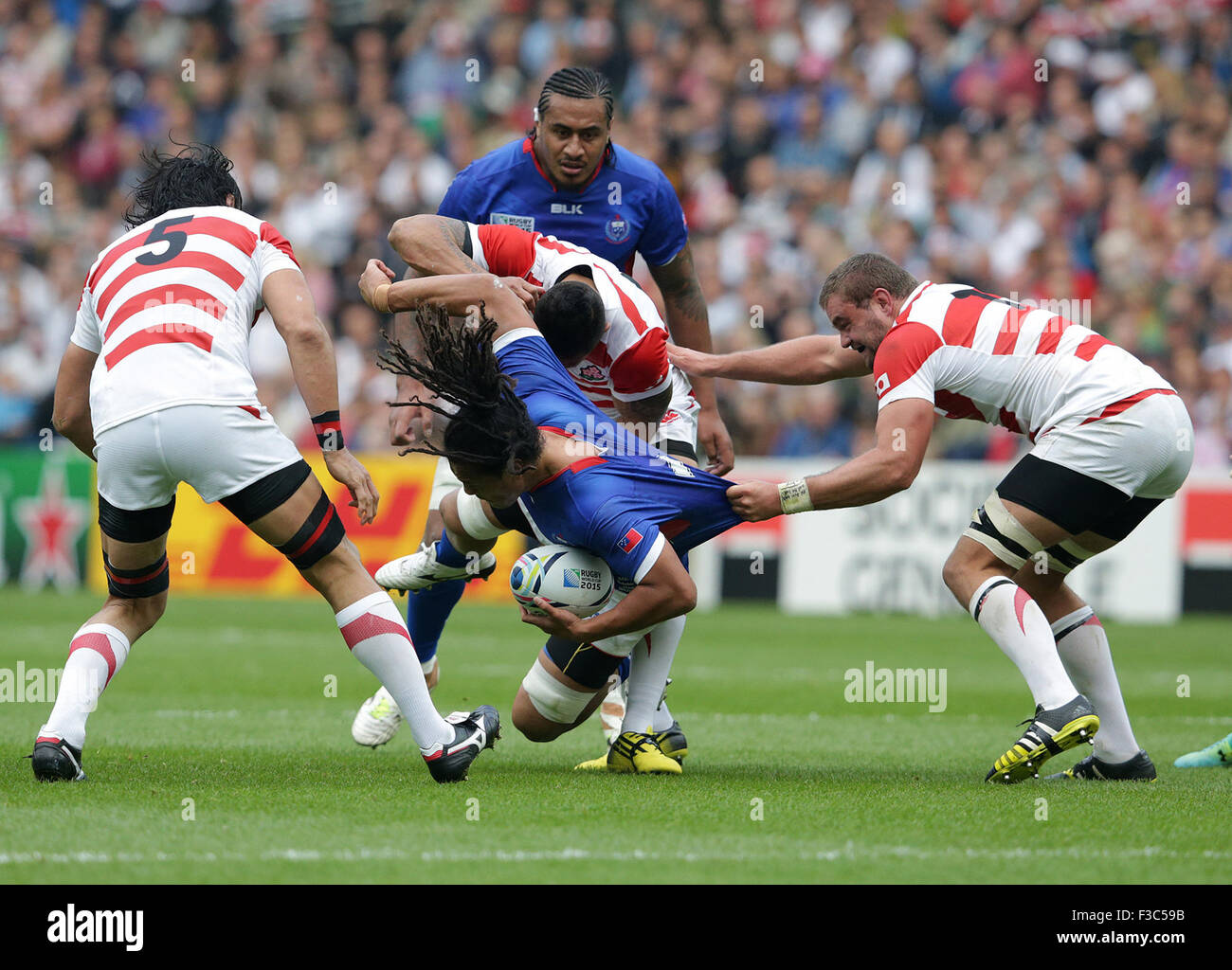 Milton Keynes, UK. 3rd Oct, 2015. MILTON KEYNES, UK - October 03: Samoa ...