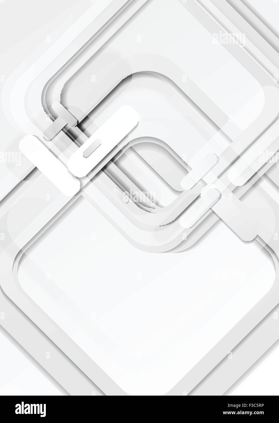 Abstract grey tech background with squares. Vector art design Stock ...