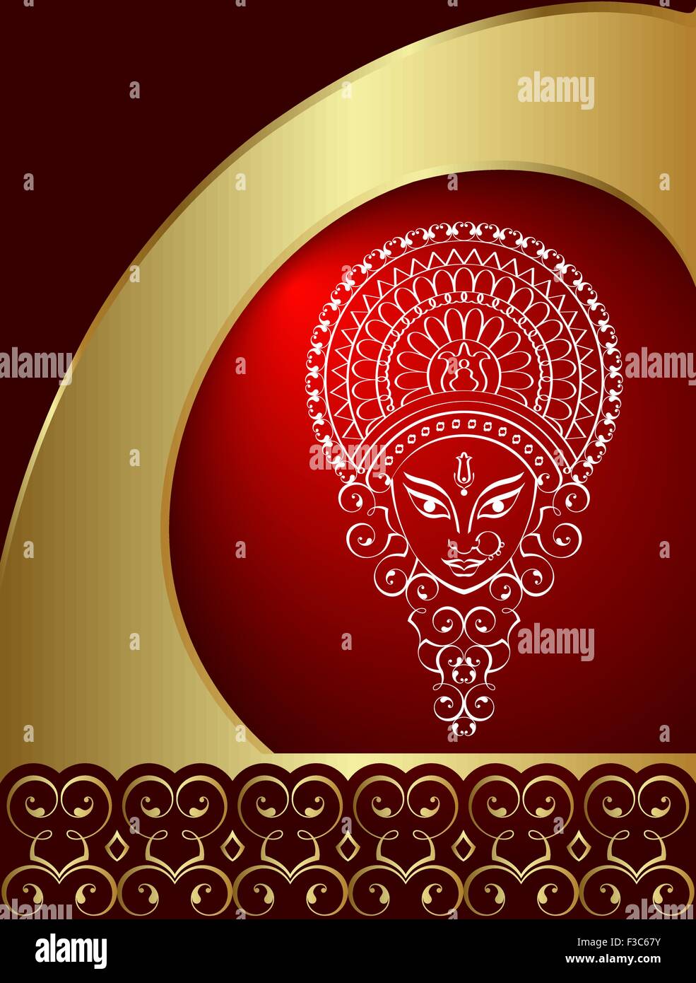 Durga Goddess of Power Vector Art Stock Vector Image & Art - Alamy
