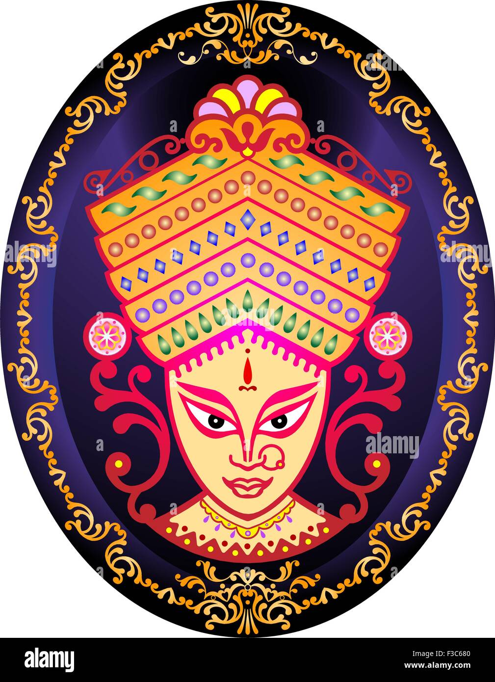 Durga Goddess of Power Vector Art Stock Vector Image & Art - Alamy