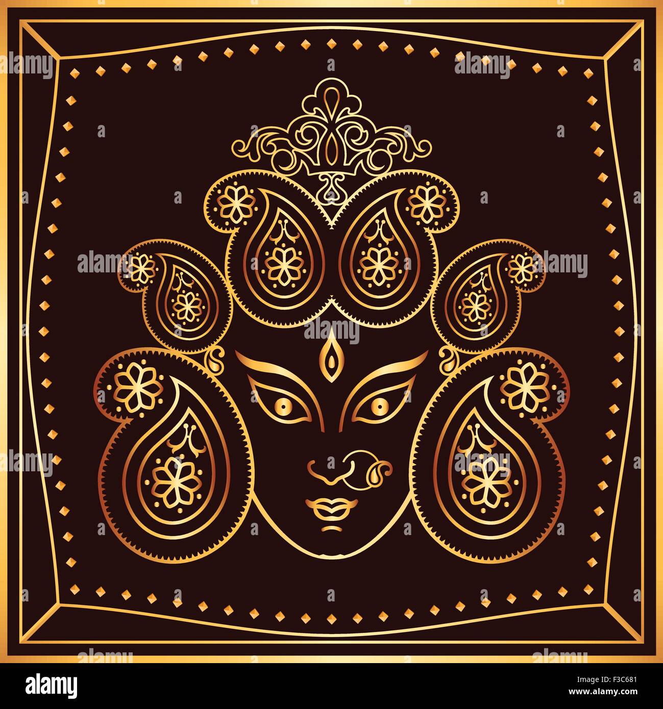 Durga Goddess of Power Vector Art Stock Vector Image & Art - Alamy