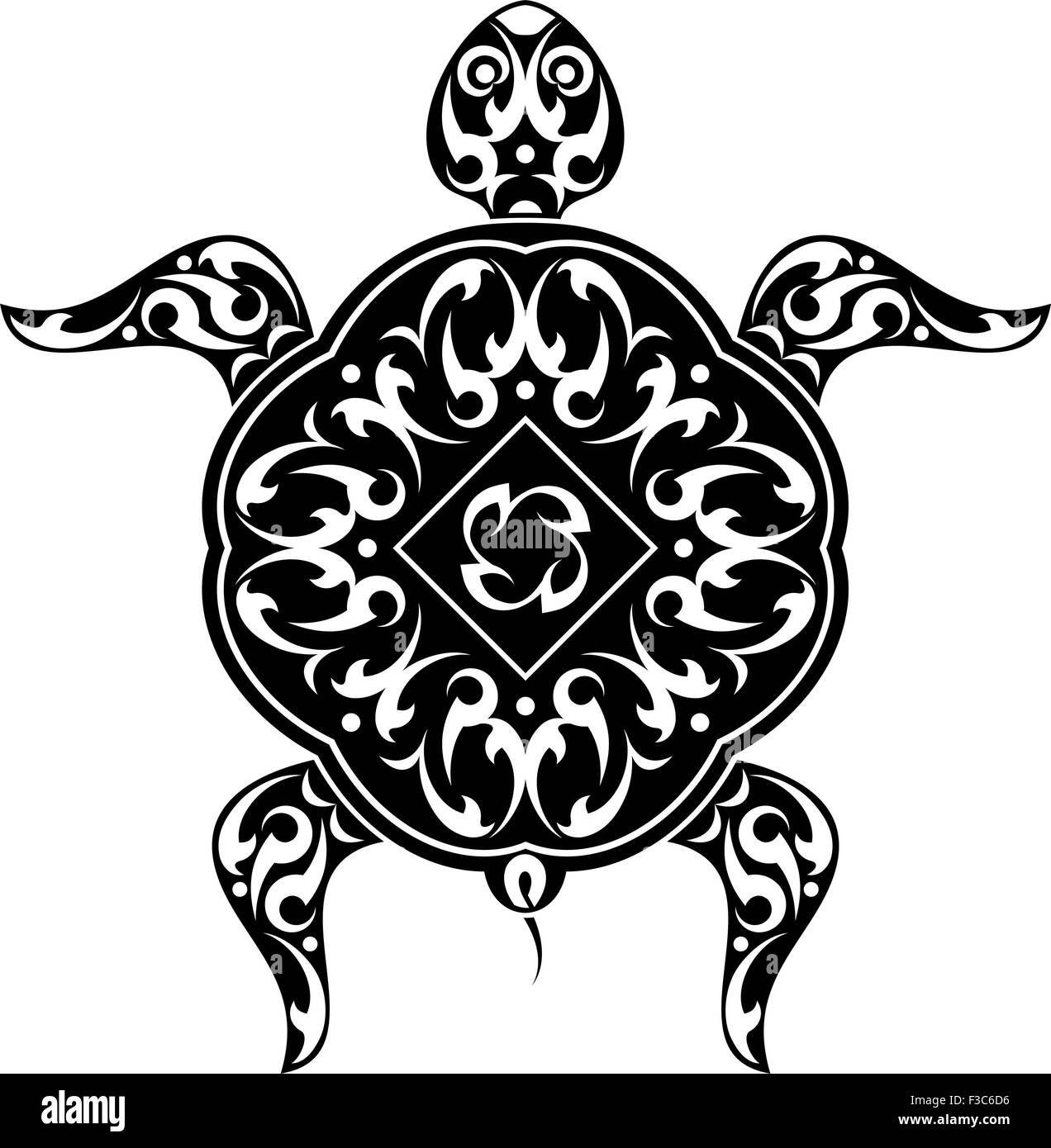 Tattoo Turtle Design Vector Art Stock Vector Image & Art - Alamy