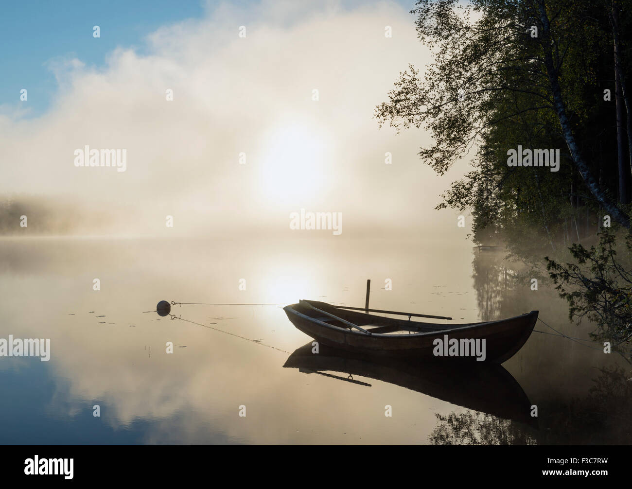 Morning calm boat hi-res stock photography and images - Alamy