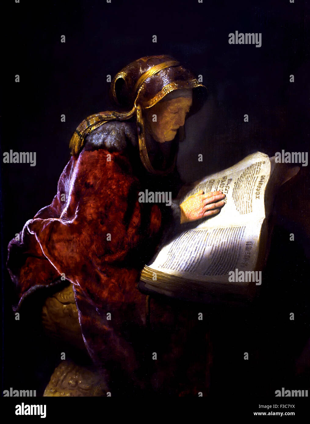 An Old Woman Reading, Probably the Prophetess Hannah 1731 Netherlands ...