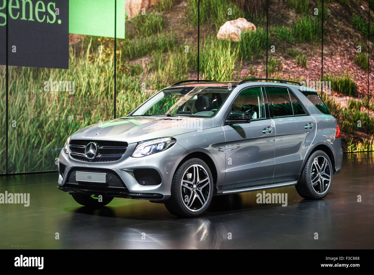Mercedes Benz GLE at the IAA International Motor Show 2015 Stock Photo ...