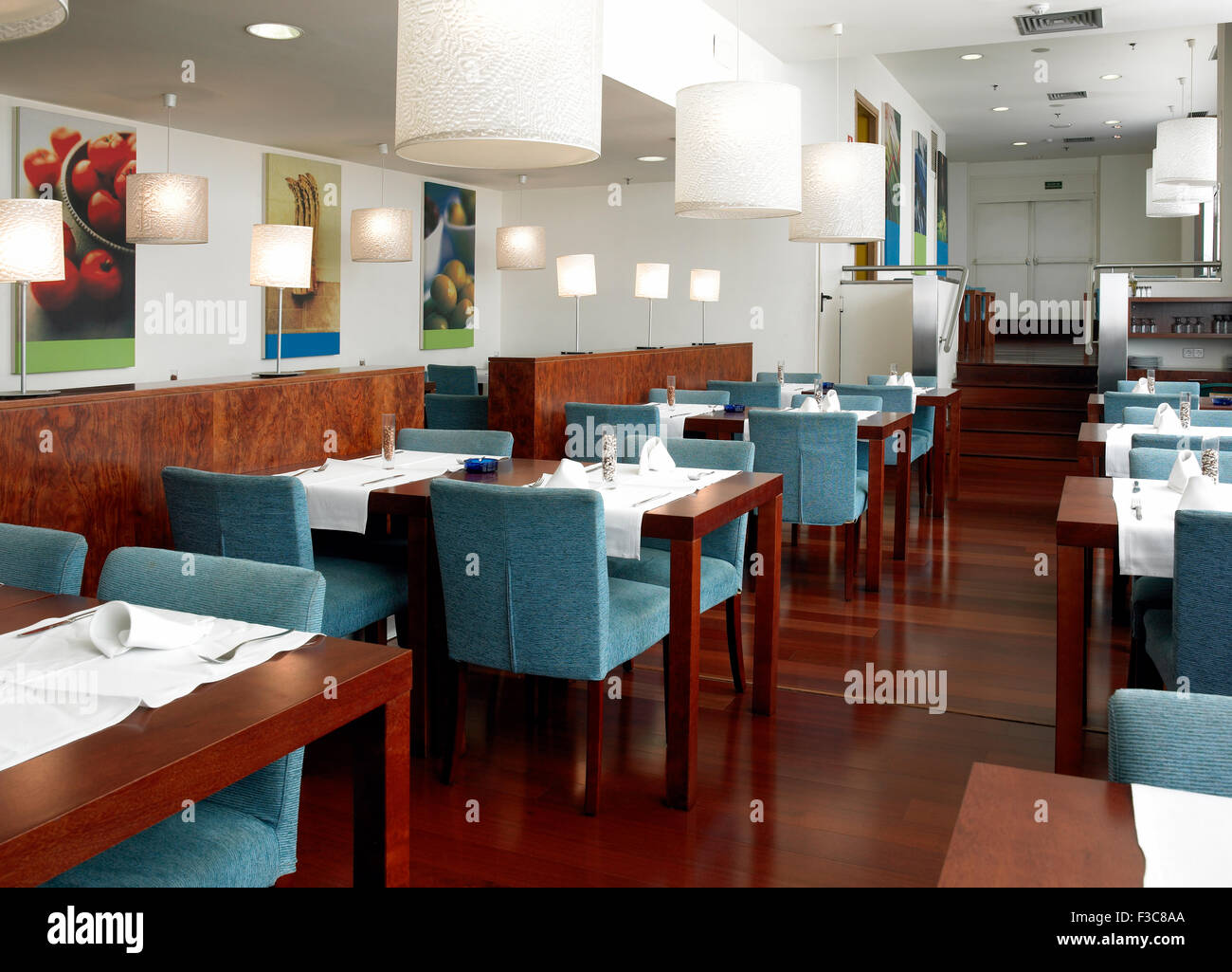 Restaurant interior detail contemporary nobody horizontal architecture ...