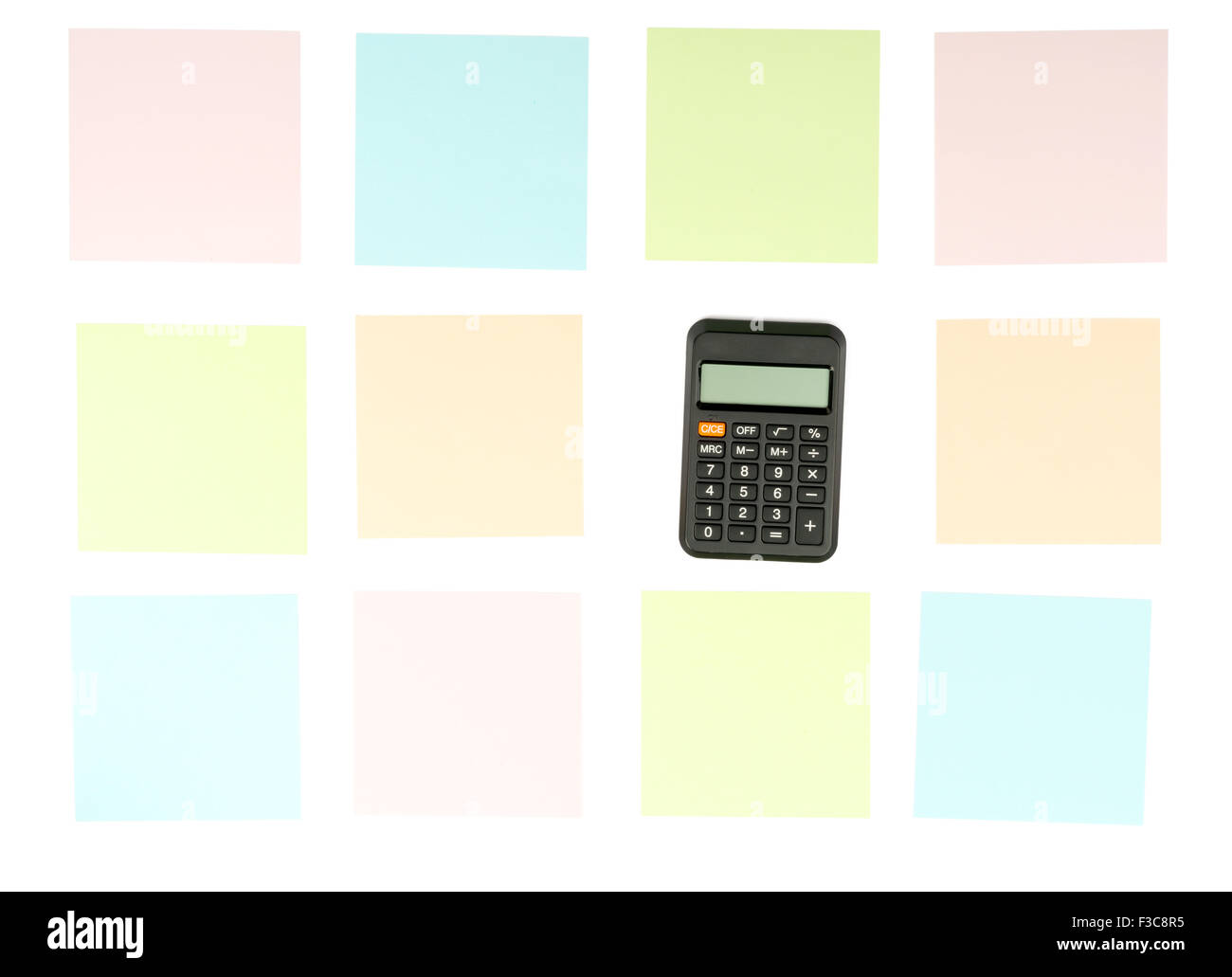 Green calculator paper sticker hi-res stock photography and images - Alamy