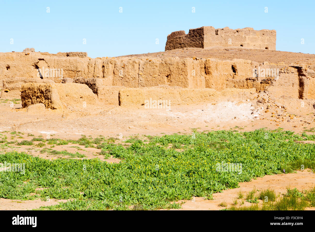 sahara africa in morocco the old contruction and the historical village ...