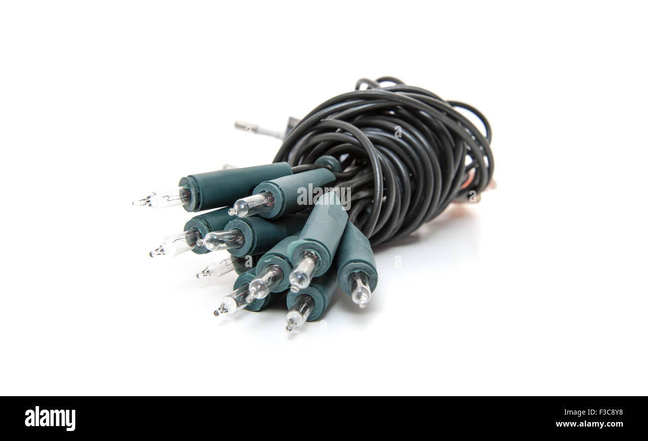Standard holiday lights. All on white background Stock Photo - Alamy