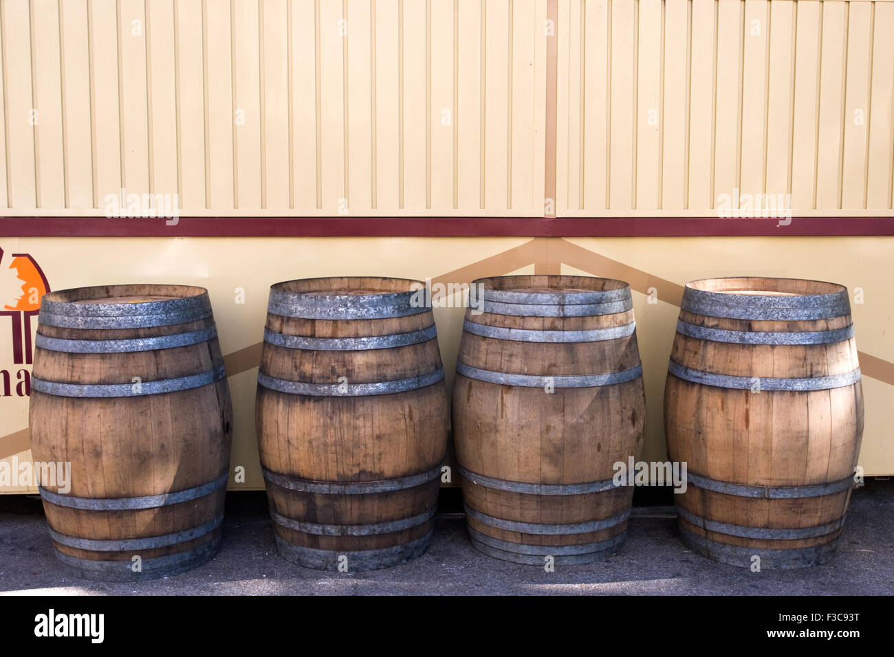 Four wooden barrels hi-res stock photography and images - Alamy