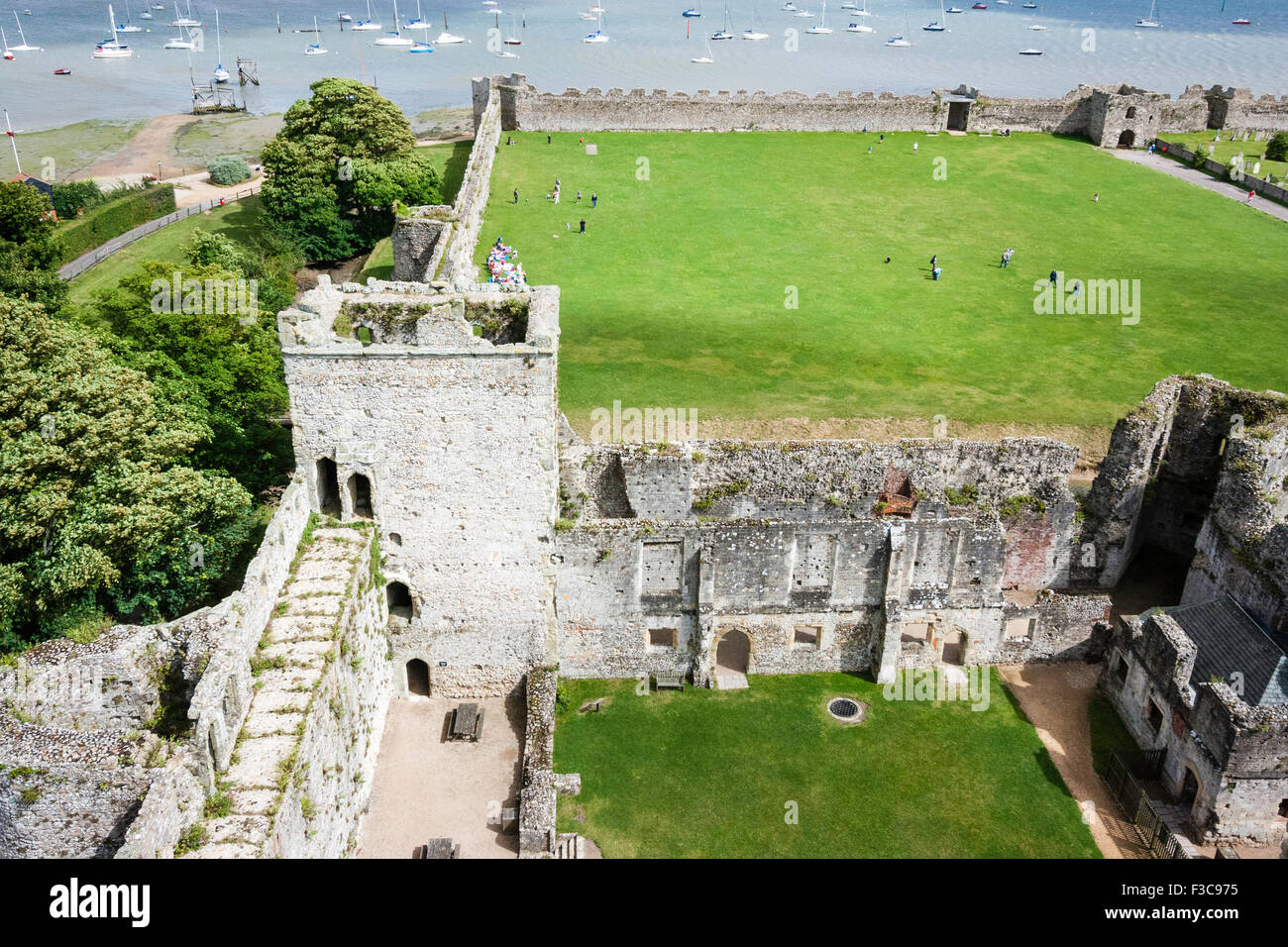 Portchester castle aerial High Resolution Stock Photography and Images ...