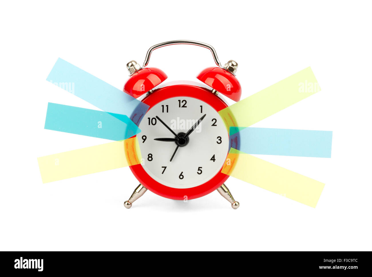 Alarm clock with stickers Stock Photo - Alamy