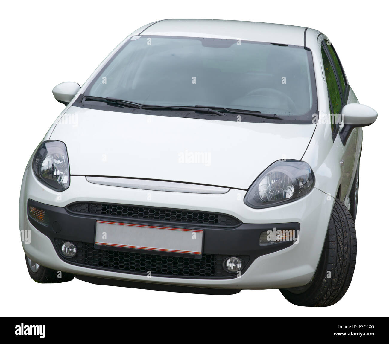 Car on white, front view Stock Photo - Alamy