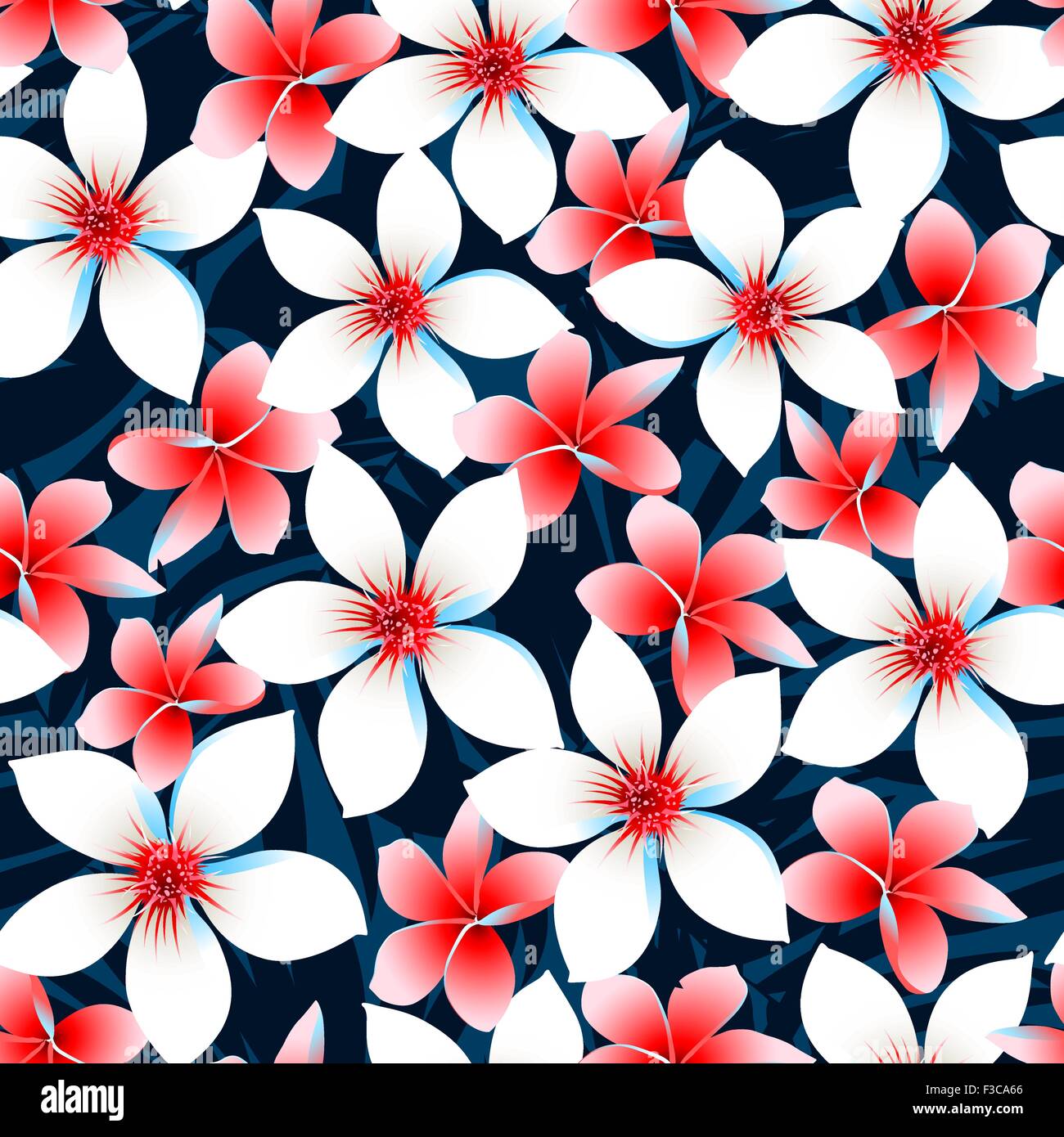 Red plumeria Stock Vector Images - Alamy