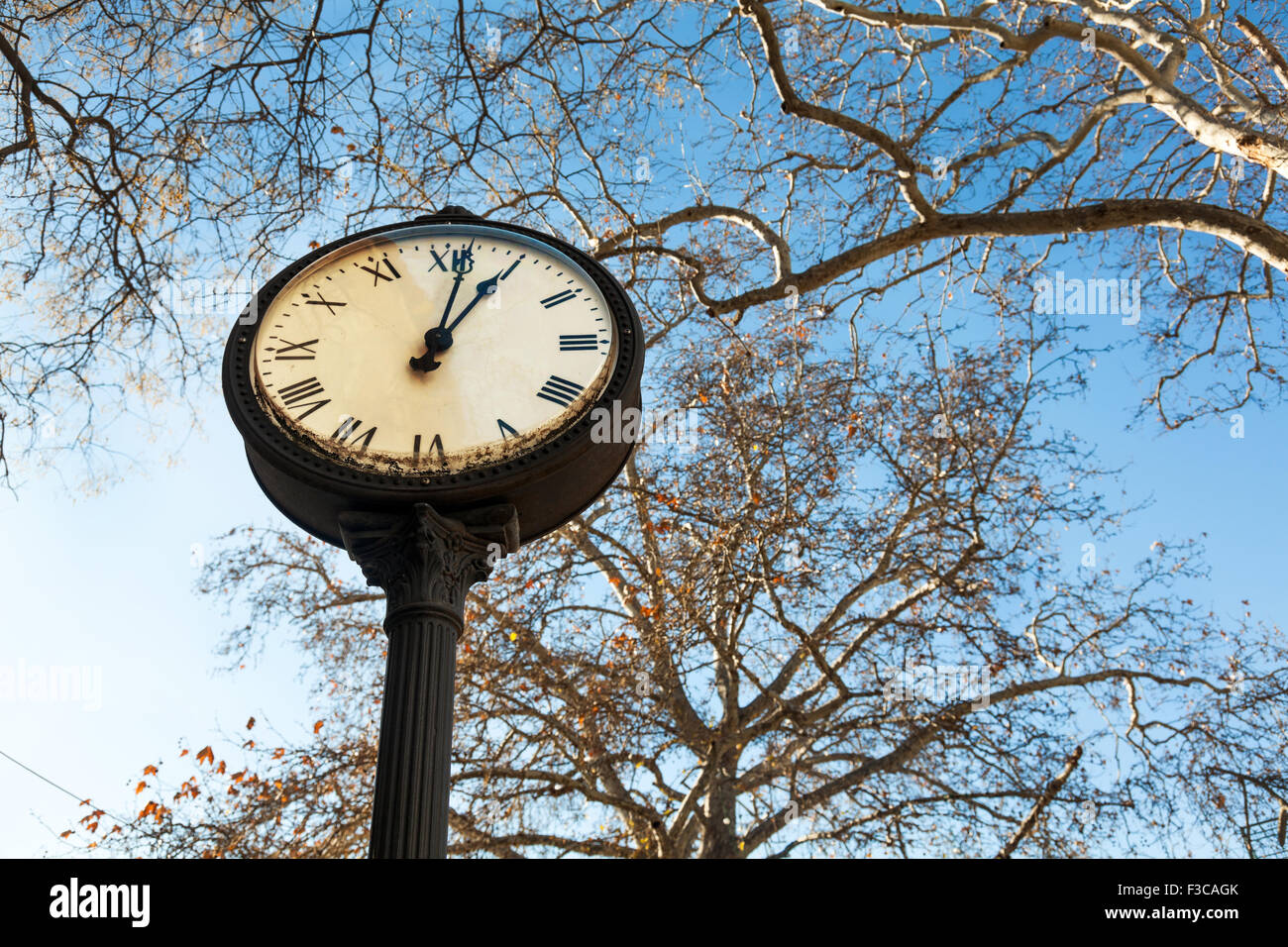 Street clock in a town square Stock Photo - Alamy