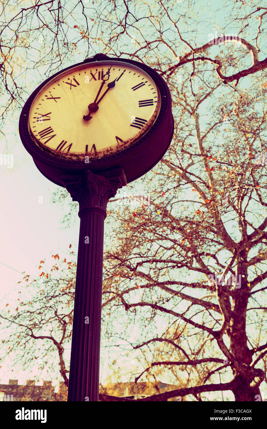 Street clock in a town square Stock Photo - Alamy