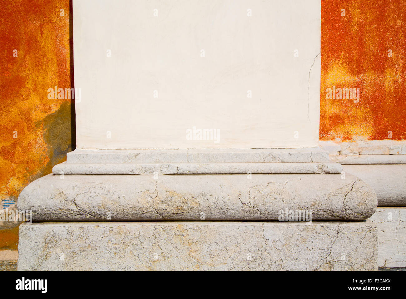 abstract old column in the country of europe italy and marble brick ...