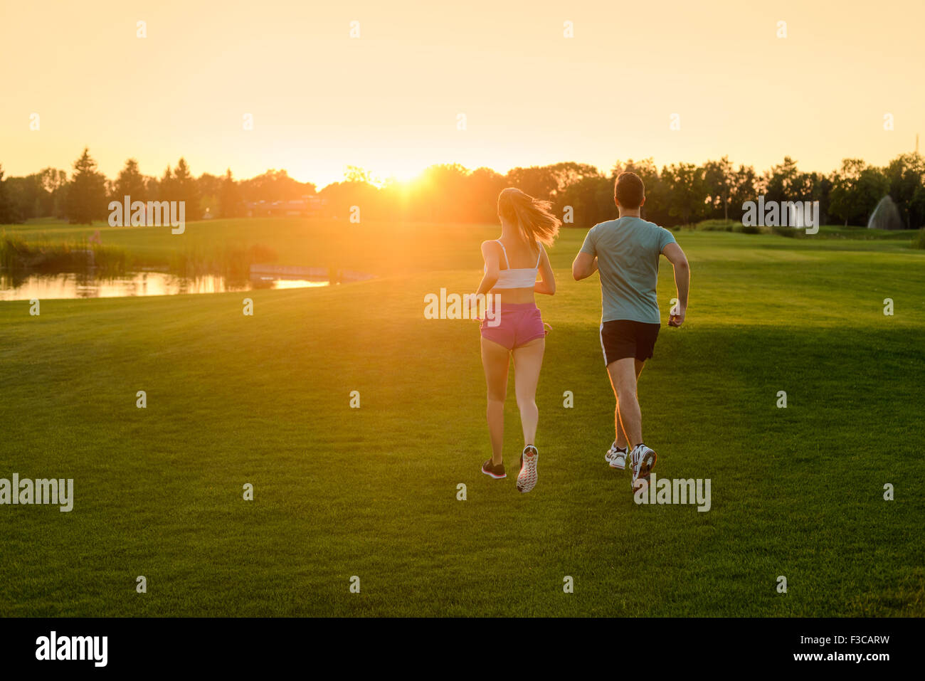 Evening jogging outdoors Stock Photo - Alamy