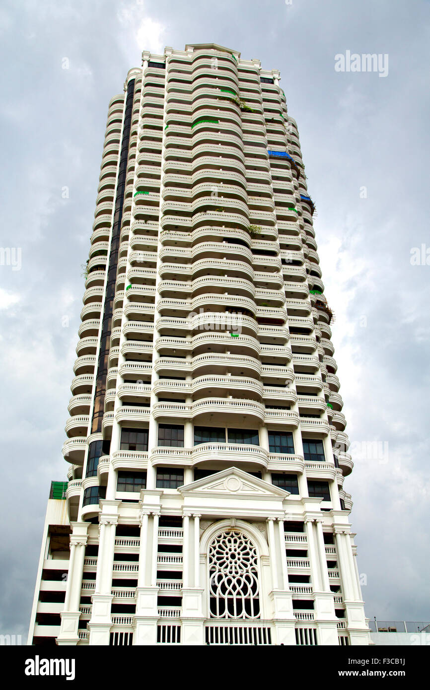 thailand bangkok office district palaces abstract modern building line ...